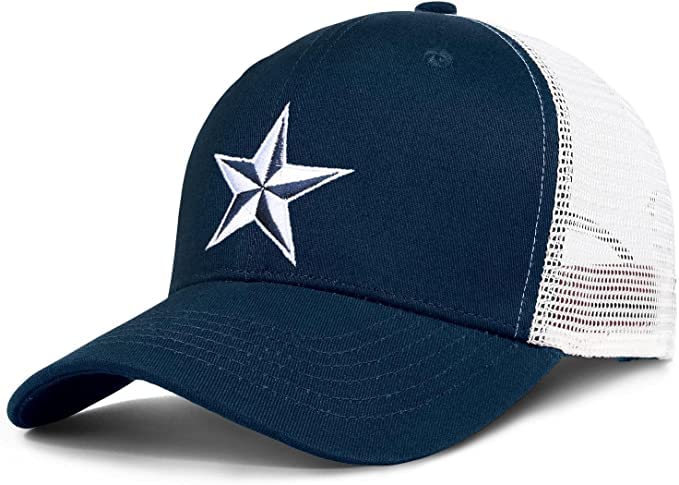 Dallas Trucker Hat for Men Navy-Blue Adjustable Snapback Baseball Cap for Football Fans Gifts