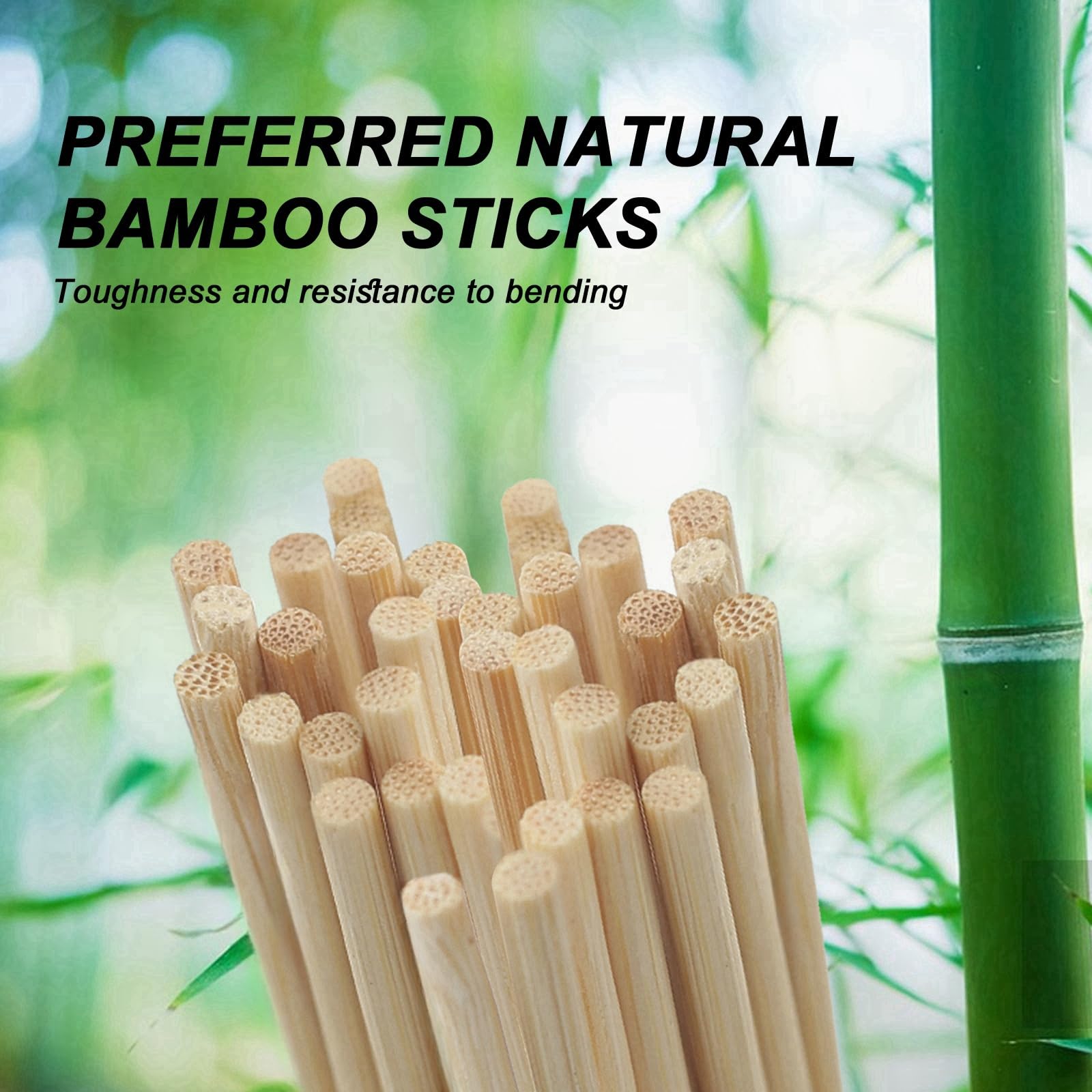 DaTpuik 12 inch Natural Bamboo Skewers for Barbecue Party,Fruit,Kabob,Appetiser,Hamburger,Cocktail,Craft,Bouquet,Chocolate Fountain,Corn Dog, diameter=4mm. More Size Choices 6"/8"/10"/12"(100 PCS)