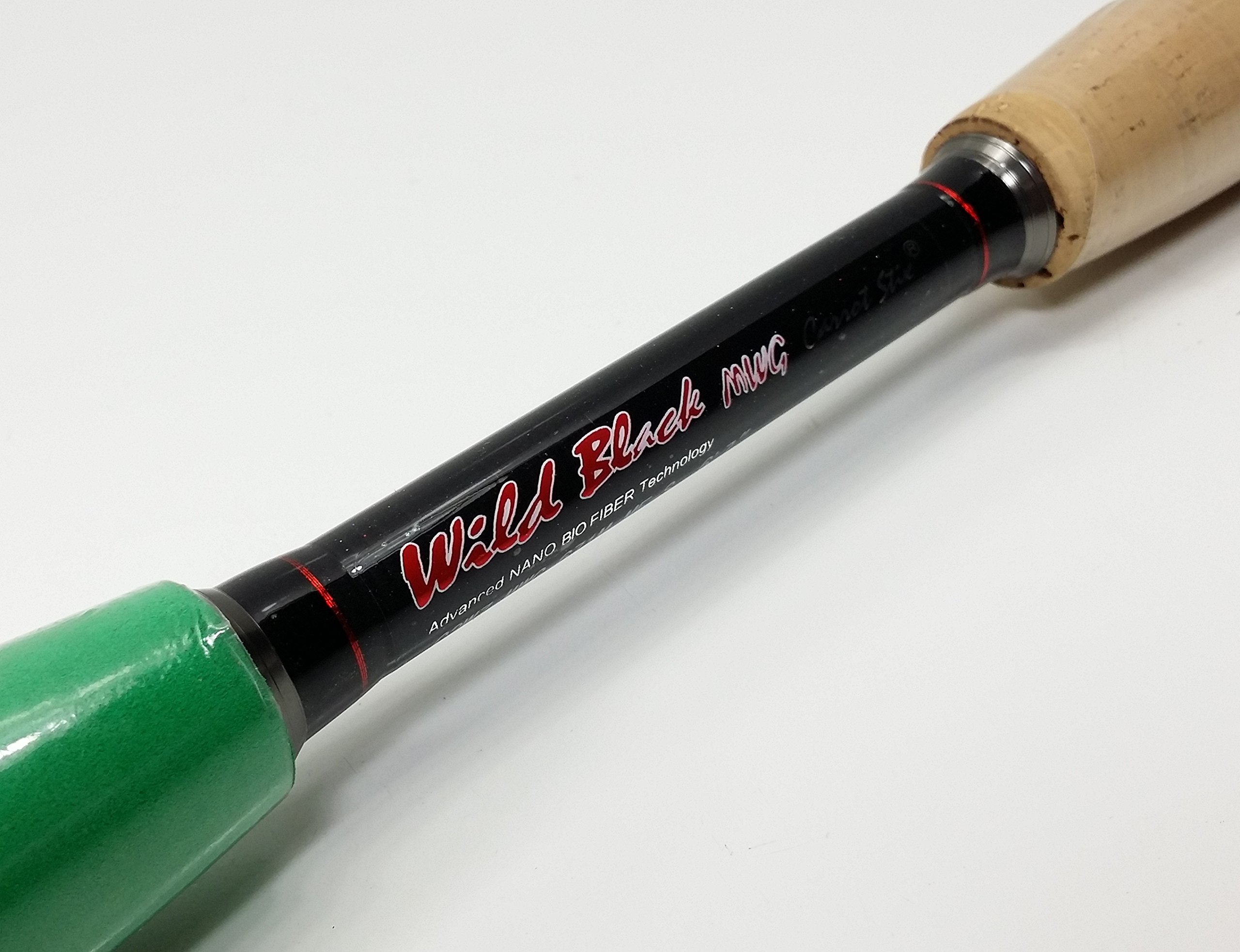 Carrot Stix 1 Piece Spinning Fishing Rod Wild Wild Black with Microwave Guides 6' 7" Medium Heavy Fast …