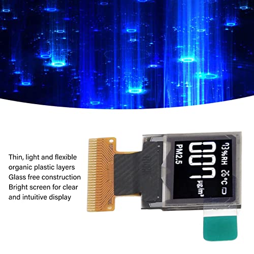 DAUERHAFT 28PIN Organic Light Emitting Diode Display, 0.66in 4Pcs Clear White Displaying 28PIN LCD Display Screen Bright for DIY