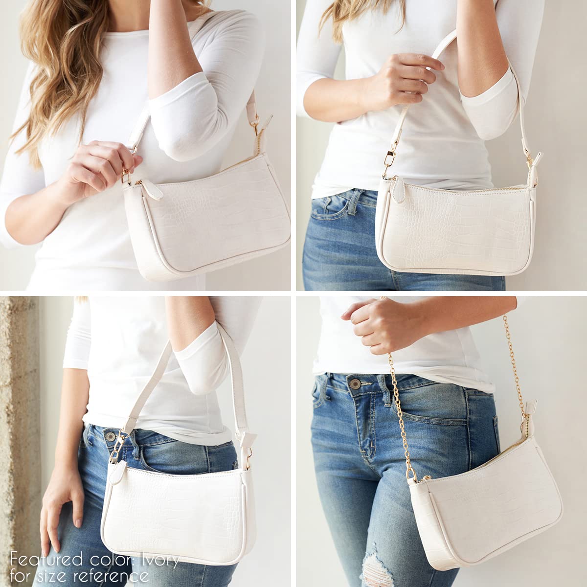 Classic Vegan Leather Small Crossbody Handbag - Rectangle Camera Travel Purse Satchel Shoulder Messenger Bag (Mini Satchel Tote - Embossed Beige)