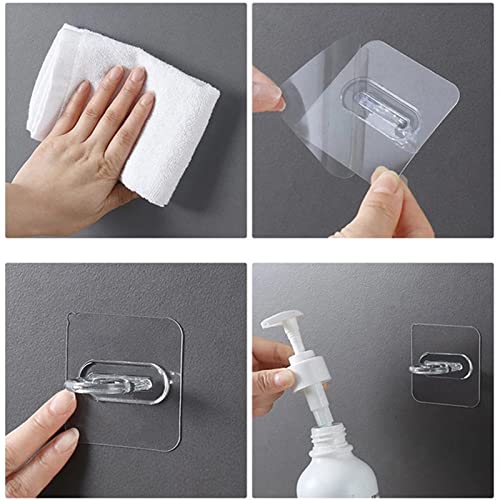 FABIVA 4/6Pcs Wall-Mounted Multifunctional Round Hooks Free Punching Seamless Paste Storage Rack Kitchen Bathroom Household Ring Hanger ( Size : 6 PCS )