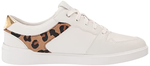 Cole Haan womens Grand Crosscourt Mdrn Tennis Sneaker, White/Ocelot/Metallic Gold, 8.5 US