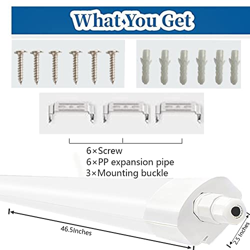LED Ceiling Light Fixture 2FT, LED Shop Lights for Garage 4000K, IP66 Waterproof LED Garage Light,Ceiling and Under Cabinet Light, 30W 3300 LM Tube Light for Hallway Kitchen Workbench Office (2FT)