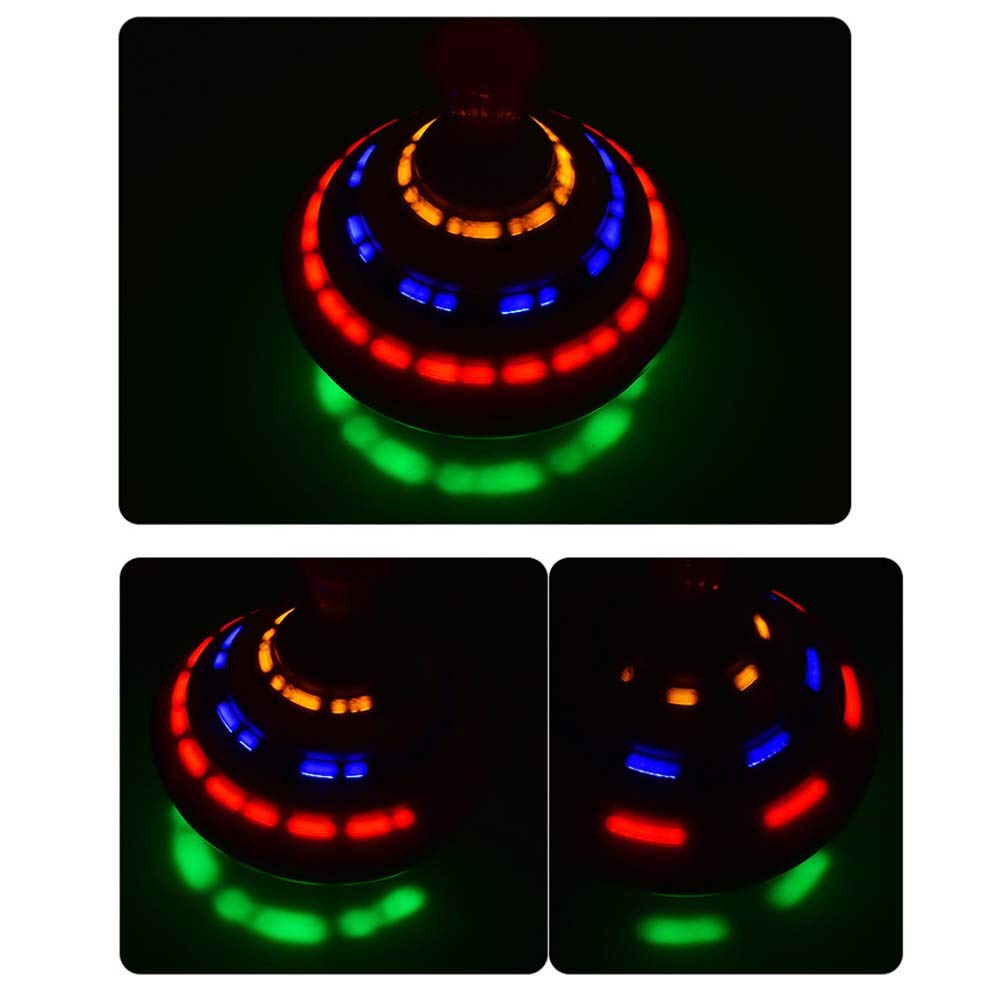 STOBOK Spinning Top Toy with LED and Music Peg-top Hand Spinner Gyro Toy Gift for Kids