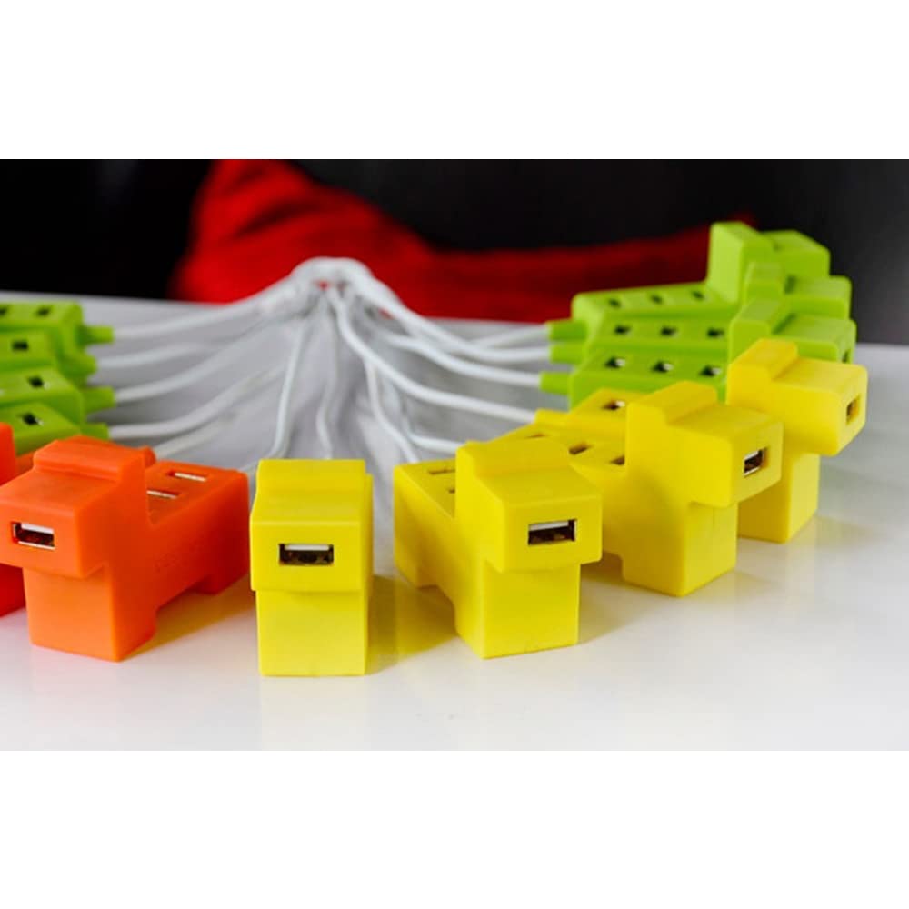 Deign-Pie iDOG 4-Port USB 2.0 Hub,Data Transfer USB Hub 2ft Cable Length Applicable for Mac, PC, Xbox One, PS4, PS5, iMac, Surface Pro, XPS, Laptop, Desktop, Flash Drive, Mobile HDD,Mouse