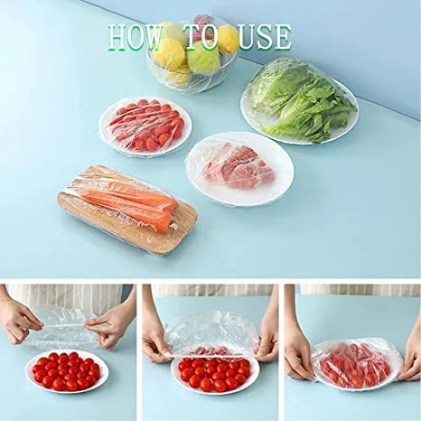 Glorihoby Fresh Keeping Bags, Reusable Fresh Keeping Bags, Elastic Fresh Keeping Bags, Universal Fresh Keeping Bags Food Covers for Fruit Leftover Meal Prep (2 bag)
