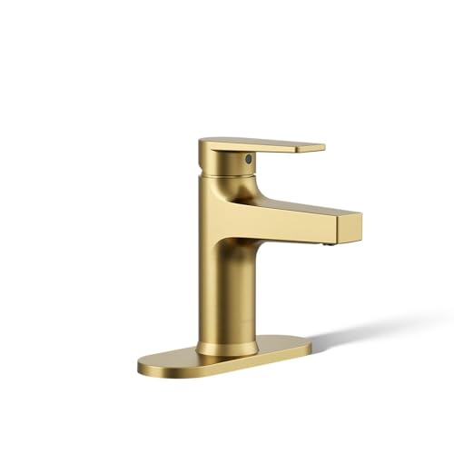 KOHLER Taut Single-Handle Bathroom Sink Faucet with Escutcheon