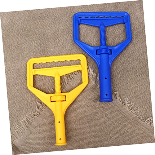 Mop Head 2pcs Commercial Microfiber Micro Fiber Mop Industrial Mop Commercial Mop Handle Mop and Bucket Plastic Roller Accessories Dragging Wet Mop