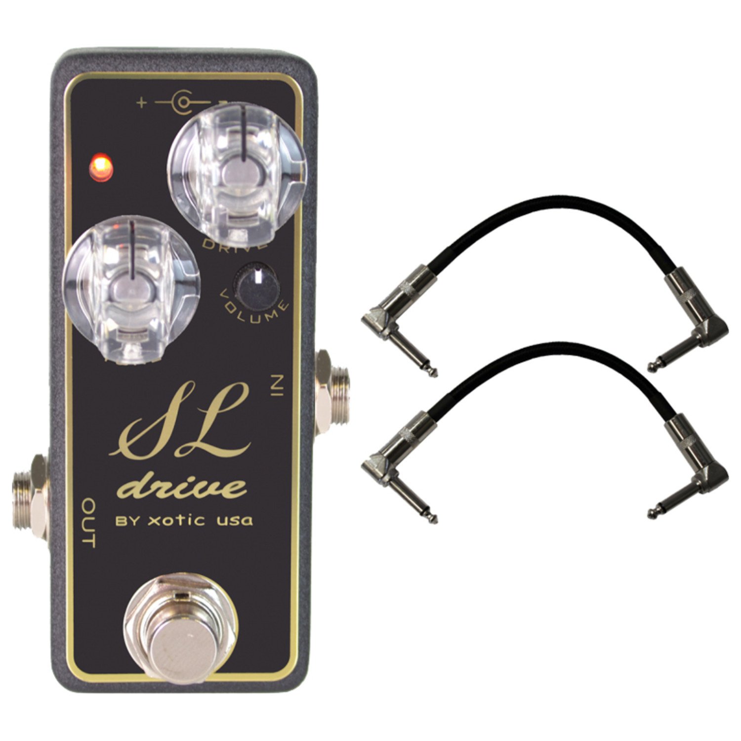 Xotic SL Drive Stomp Box Effects Pedal w (2) 6" Patch Cables