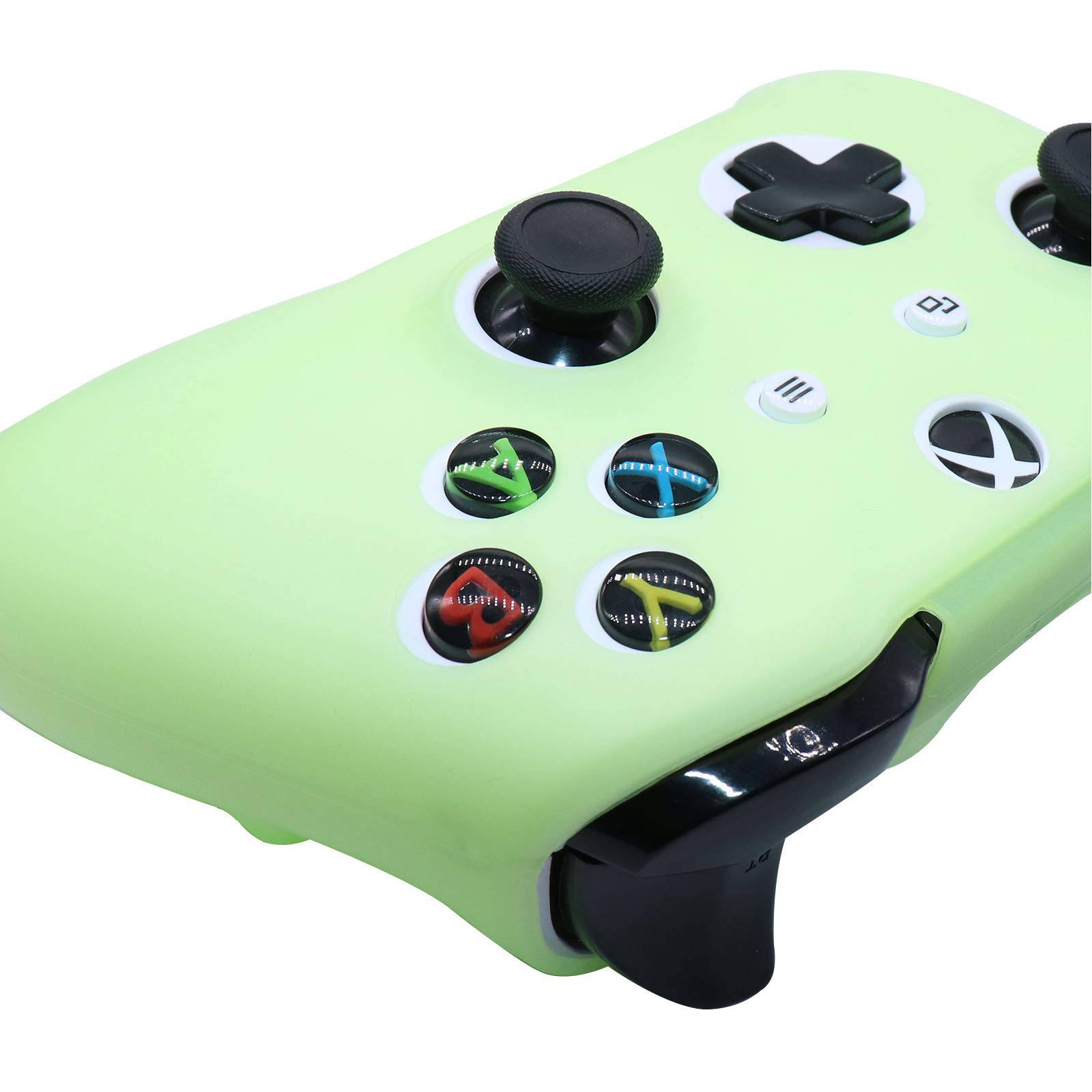 RALAN Controller Cover Silicone, Silicone Controller Cover Skin Protector in Dark Compatible for Xbox Ones Controller (Black Pro Thumb Grip x 8,Cat + Skull Cap Cover Grip x 2) Visit The RALAN Store
