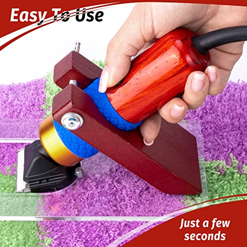 Pllieay Carpet Trimmer Tufting Rug Trimmer, Low Noise Rug Carver, Electric Speed Adjustable Rug Tufting Carver Clippers, with Speed Adjustable Blade for Handmade Rug Clean and Tufted Carpet Rug, 200W