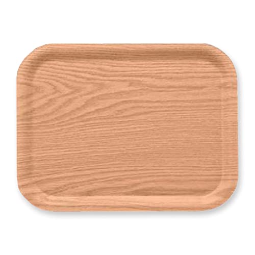 J-Kitchens Obon Tray, Heat Resistant, Wood, Long Square Tray, Natural, Brown, 14.6 inches (37.0 cm), Anti-Slip, Made in Japan
