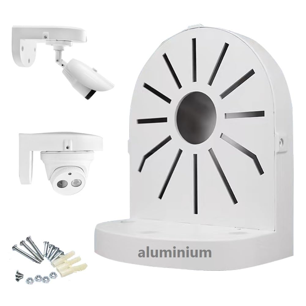 compcctv Security Camera Mount Bracket, Aluminum Indoor Outdoor Wall Mount Bracket L-Type Bracket for CCTV Security Dome IP Camera Mounting Dome Security Camera Junction Box Mount Bracket Universal