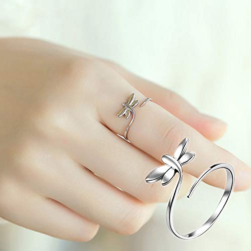Caiyao 3pcs Sterling Silver Open Rings Set Finger Ring Joint Ring Toe Ring Beach Jewelry Gifts for Women Girls Adjustable