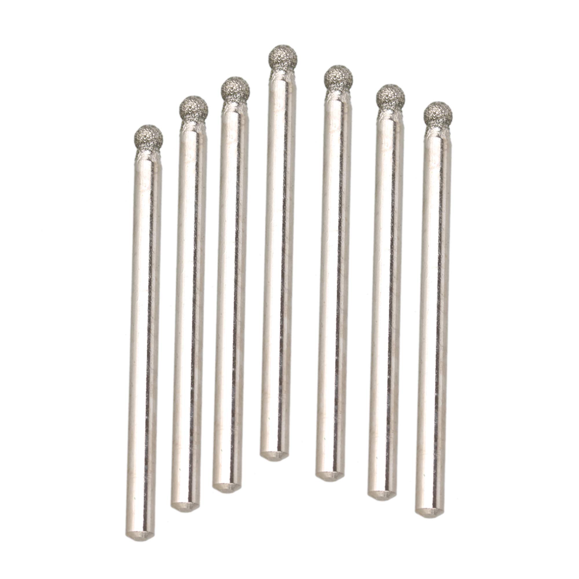 BQLZR 3mm Diameter Sphere Point Coated Burrs Glass Drill Bit for Die Grinder Pack of 30