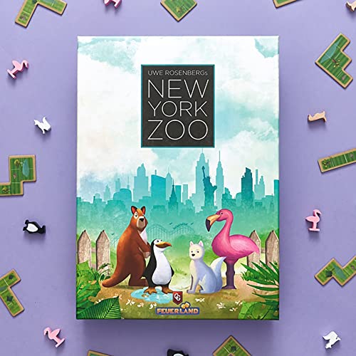 Capstone Games: New York Zoo, Strategy Board Game, Build Your Own Zoo, Easy to Learn, 1 to 5 Players, 60 Minute Play Time, for Ages 10 and Up