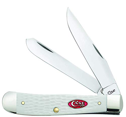 Case WR XX Pocket Knife Sparxx White Jigged Synthetic Trapper Item #60182 - (6254 SS) - Length Closed: 4 1/8 Inches