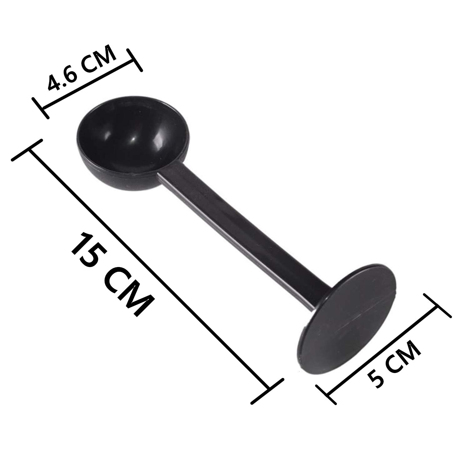Lautechco 10g Espresso Coffee Measuring Spoon Plastic Coffee Scoop for Ground Coffee Tea Salt with Pressed Bottom 5.9x1.9inch