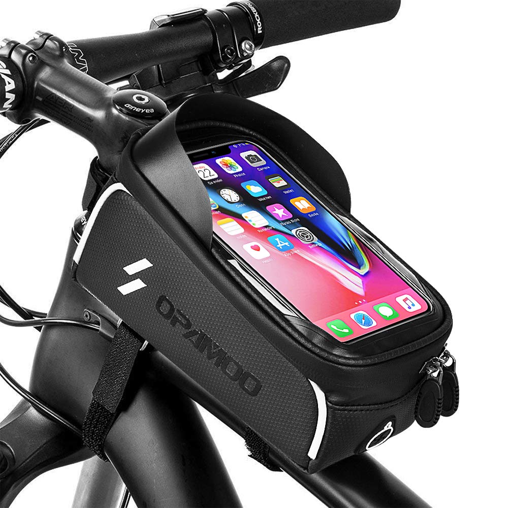 Bike Phone Front Frame Bag - Bicycle Bag Waterproof Top Tube Cycling Phone Mount Pack Phone Case for 6.5ββ iPhone Plus xs max