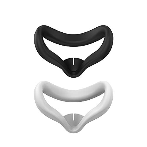 DERCLIVE Silicone Face Cover Sweatproof Washable Pad Cushion Compatible with Oculus Quest 2 VR Headset
