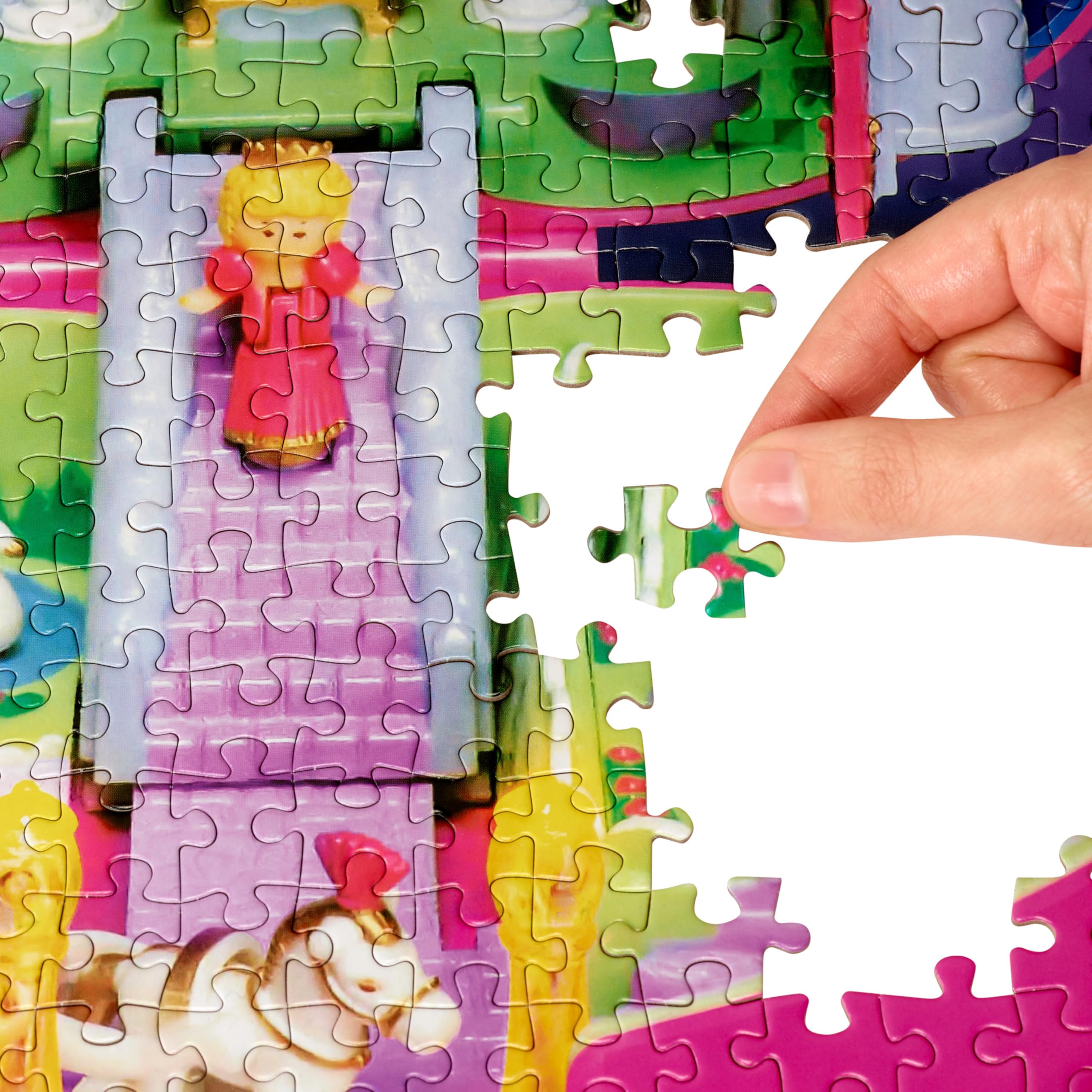 Mattel Games Polly Pocket Mattel Jigsaw Puzzle with 500 Interlocking Pieces & Mini-Poster, Image of Micro Doll Playset, For Collectors & Kids Ages 8 Years Old & Up