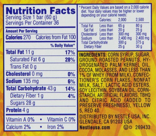 Butterfinger Single, Candy Bars (Pack of 36), 2.14 grams