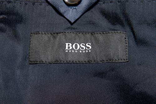 Hugo Boss "Huge6/Genius4WE Men's 100% Wool Three-Piece Suit US 40L IT 50L Blue
