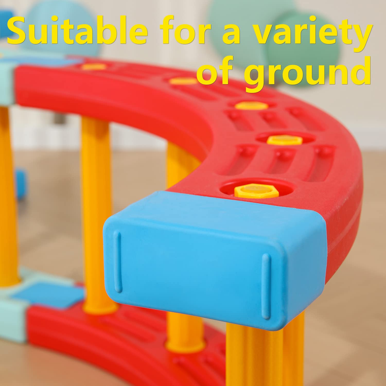 Climbing Toys For Toddlers 1-3 Plastic Climbing Triangle Ladder Indoor Kids Play Gym Activity Climbing Structure Suitable for Exercise Toddler Core Strength Triangle + Semicircle (Blue+Red)
