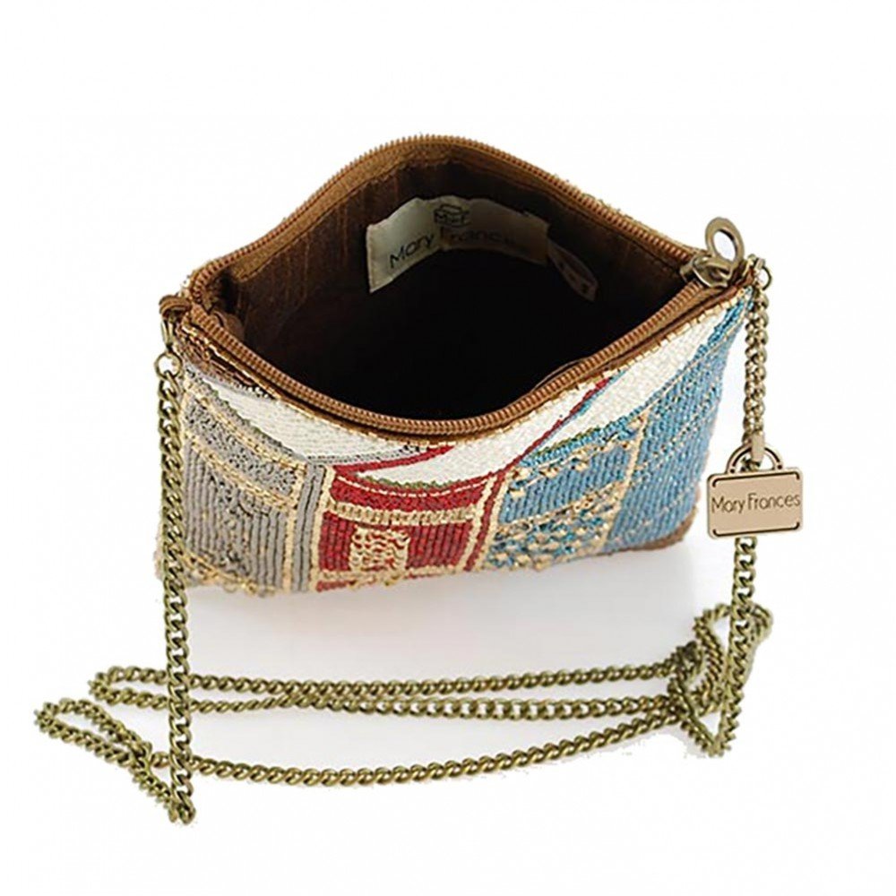 Mary Frances Beaded Books Mini Crossbody Handbag, Multi
