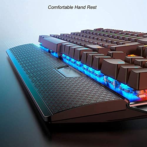 Corsehild Mechanical Gaming Keyboard, Wired RGB Gaming Keyboard, 104 Keys, Quick-Response, Gaming Keyboard for PC, Laptop, Computer