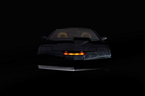 Jada Toys Hollywood Rides Knight Rider K.A.R.1982 Pontiac Firebird 1: 24 Diecast Vehicle with Light Up Feature, Glossy Black / Silver