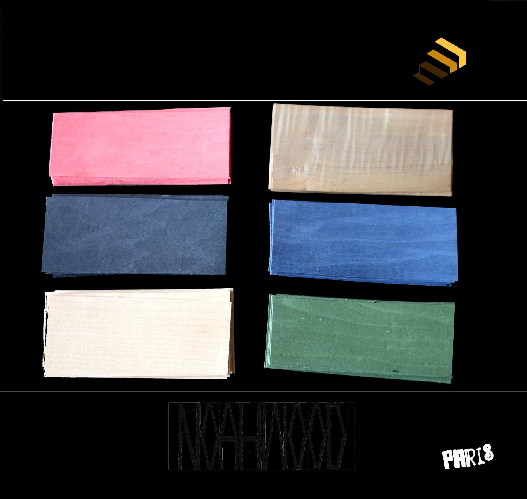 NOAHWOOD Fingerboards 8.0 Deck(Yellow-Black) 100mm X 33mm Deck