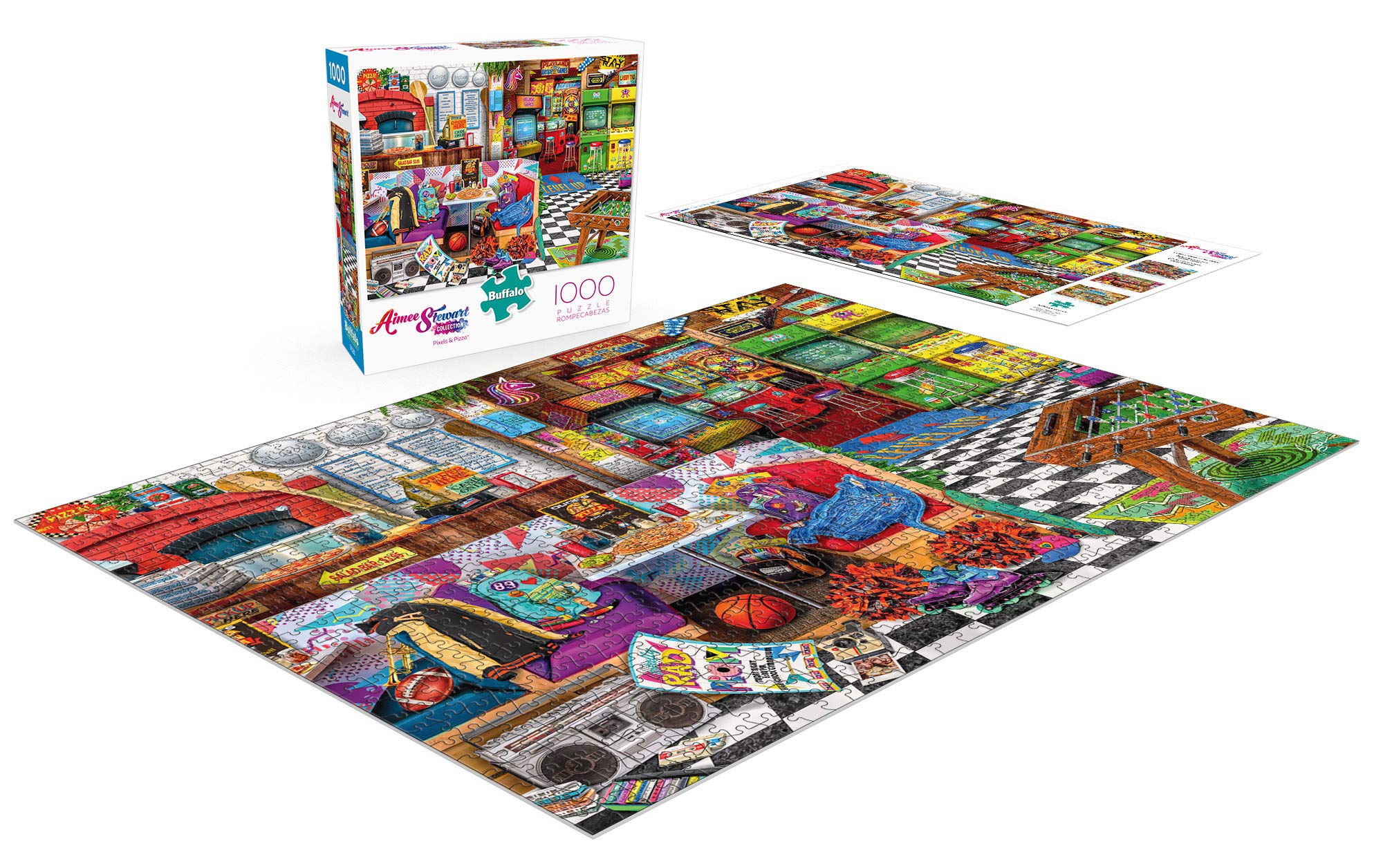 Buffalo Games - Aimee Stewart - Pixels and Pizza - 1000 Piece Jigsaw Puzzle