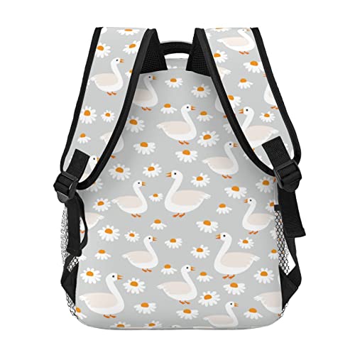Juoritu Ducks Daisy Backpacks, Laptop Backpacks for Travel Work Gifts, Lightweight Bookbags for Men and Women