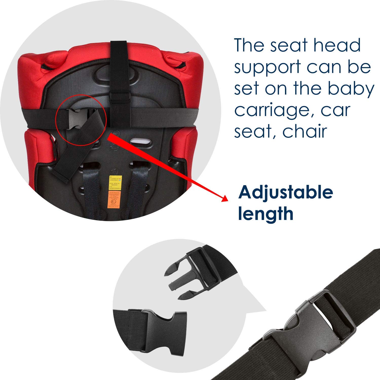 Car Seat Head Support Toddler Head Strap for Car Seat Baby Head Protector Stroller Car Seat Sleeping Headrest for Toddler Child Children Kids Infant