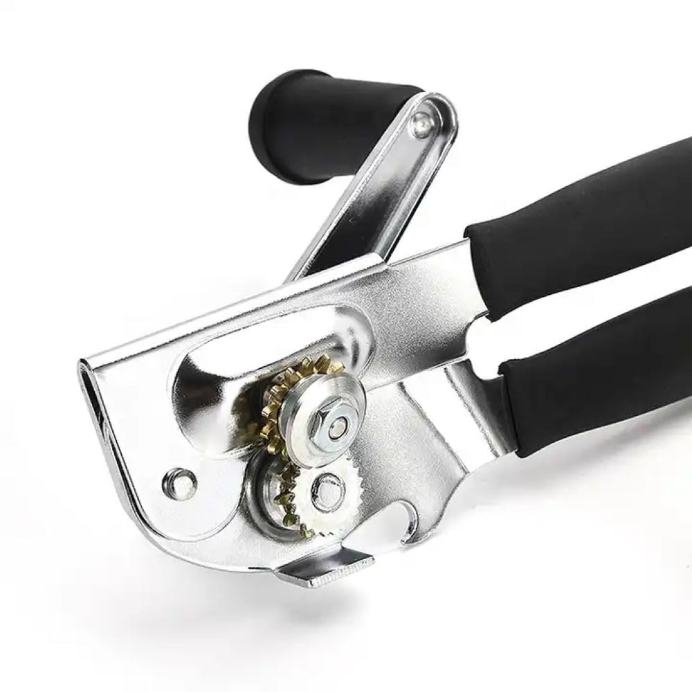 Blue Bayt Commercial Can Opener Heavy Duty - Easy to Use with Comfortable Easy Crank Handle - Swing Grip Design - Hand Can Opener Manual - Ergonomic Design - Includes Built in Bottle Opener