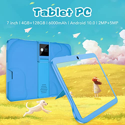 Cosiki Reading Tablet, 5G WiFi Blue 7 Inch Tablet HD IPS Screen for Study (Blue)