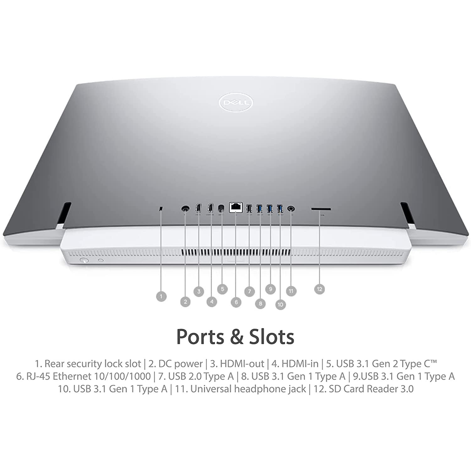 Dell Inspiron 7700 All-in-One Desktop, 27" FHD Touchscreen, Intel i7-1165G7, GeForce MX330, 32GB RAM, 2TB SSD, Webcam, USB Type-C, HDMI, RJ-45, Wi-Fi 6, Windows 11 Home, Silver