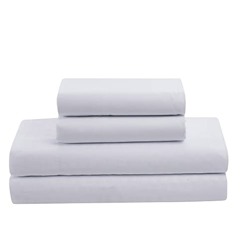 Queen Comforter Set 8 Piece Bed in a Bag with Bed Skirt, Fitted Sheet, Flat Sheet, 2 Pillowcases, 2 Pillow Shams, Queen, Dobby White