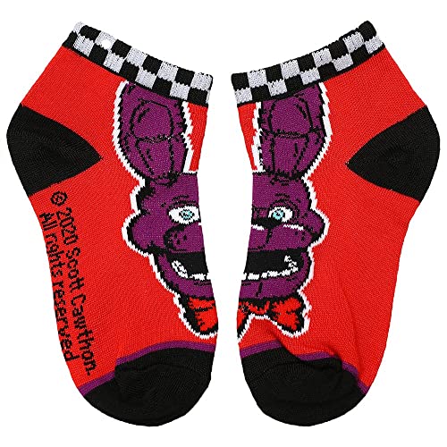 Five Nights at Freddys Horror Video Game Youth 5-Pack Ankle Socks