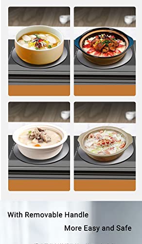 Heat Diffuser Induction Adapter Plate for Gas Electronic Stove, NISPOTDOR Induction Converter Disk Simmer Plate with Detachable Handle for Milk Coffee Cookware, 11inch