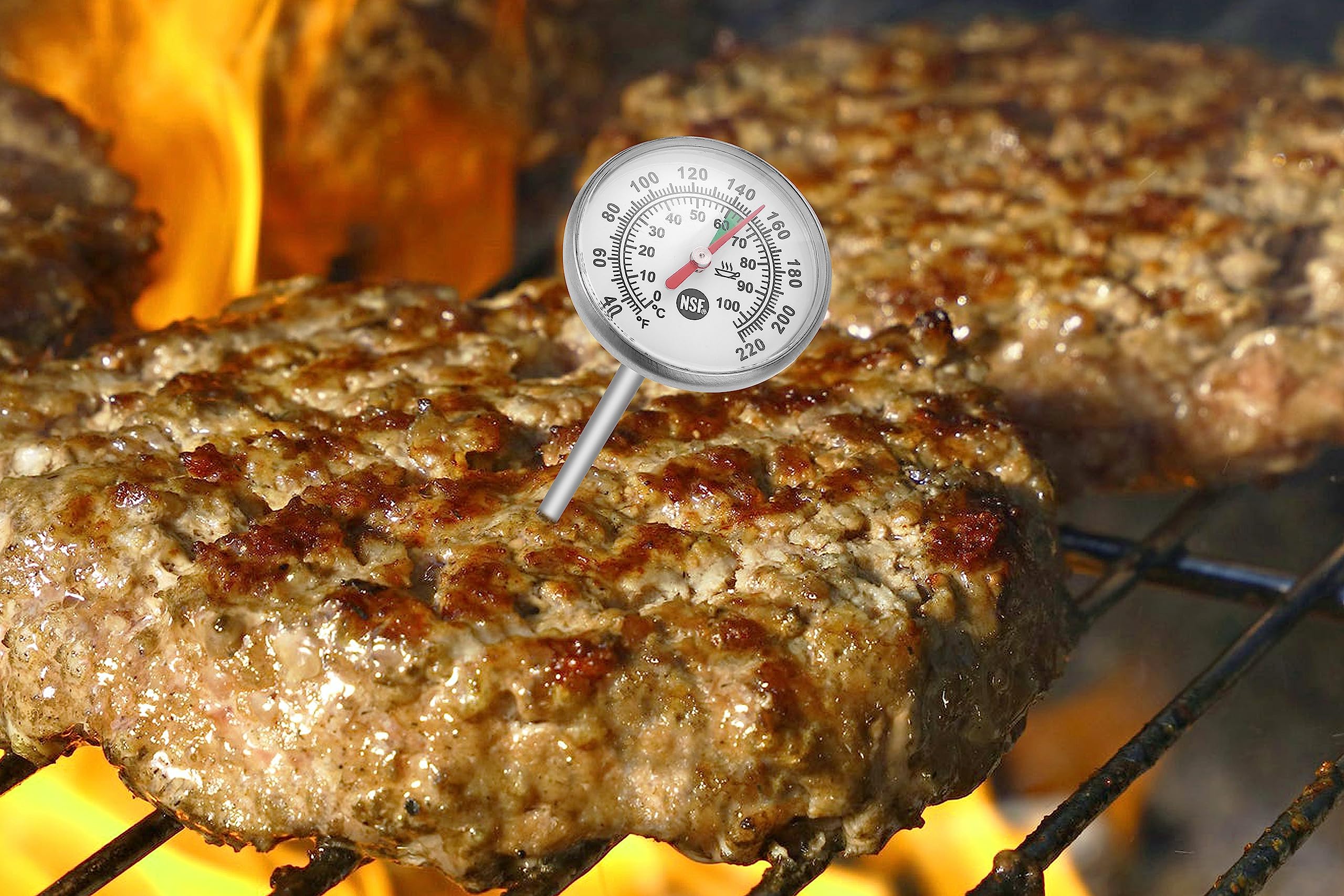 Efengcook 1 3/8 Inch Dial Milk Coffee Food Thermometer with Clip,Best Instant Read Thermometer for The Coffee Drinks,Chocolate Milk Foam,Meat Cooking