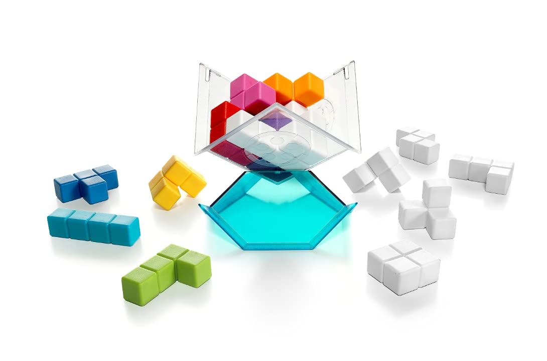 SmartGames Cubiq 3D Cube Building Game for 1 or 2 Players Ages 7 - Adult