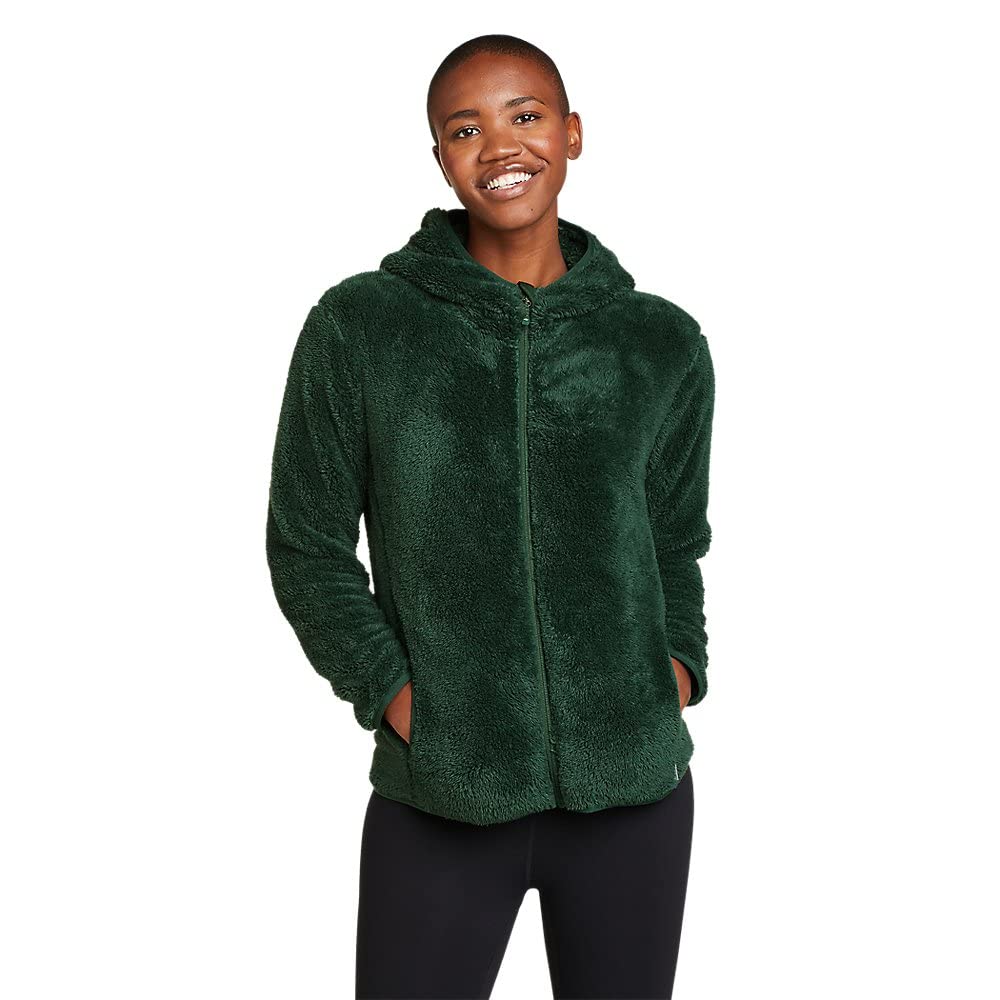 Eddie Bauer Women's Quest Plush Full-Zip Hoodie, Alder, Small