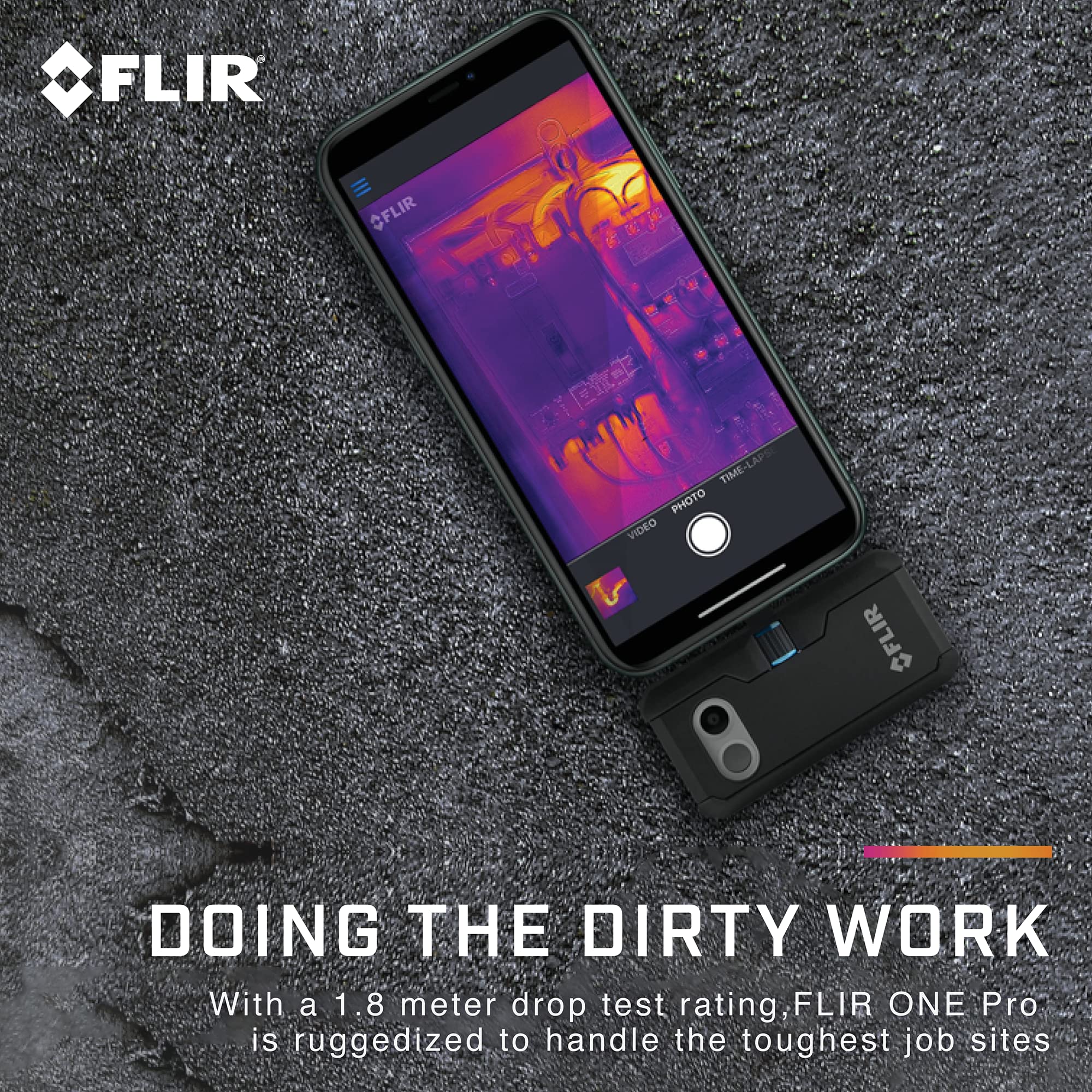 FLIR outdoor ONE Pro Thermal Imaging Camera 1080p for Android micro USB, Professional Grade Thermal Camera for Smartphones, with VividIR and MSX Image Enhancement Technology