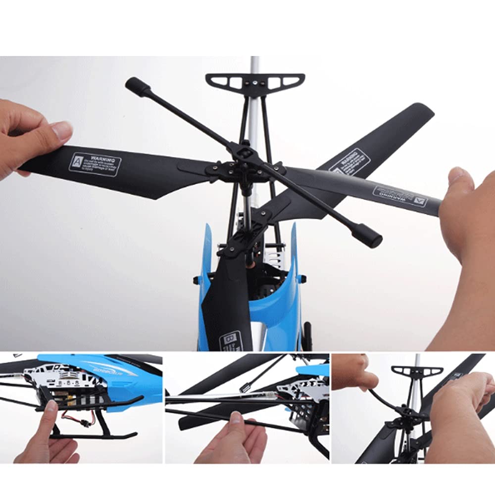 Nsddm 72cm Large Remote Control Helicopter with Camera Alloy Fall Resistant RC Airplane 2.4Ghz Electric Rc Aircraft for Beginners Kids Adults Toy Gifts RTF (Color : Blue)