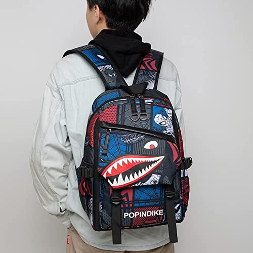 Hymfgdg Shark Backpacks for Teen Laptop Backpack for School Waterproof Travel Backpack with Adjustable Strap (16Inches)