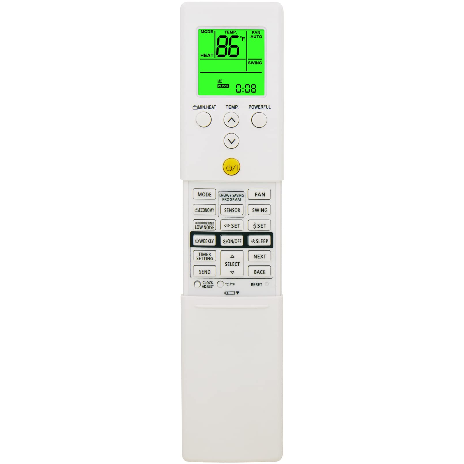 RCECAOSHAN Replacement for Fujitsu Air Conditioner Remote Control AR-REF1U ARREF1U ASU9RLS3 ASU12RLS3 ASU15RLS3 Display in Both Fahrenheit and Celsius