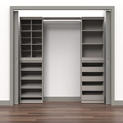 ClosetMaid 4596 Modular Storage Stackable 3-Shelf Unit, Taupe